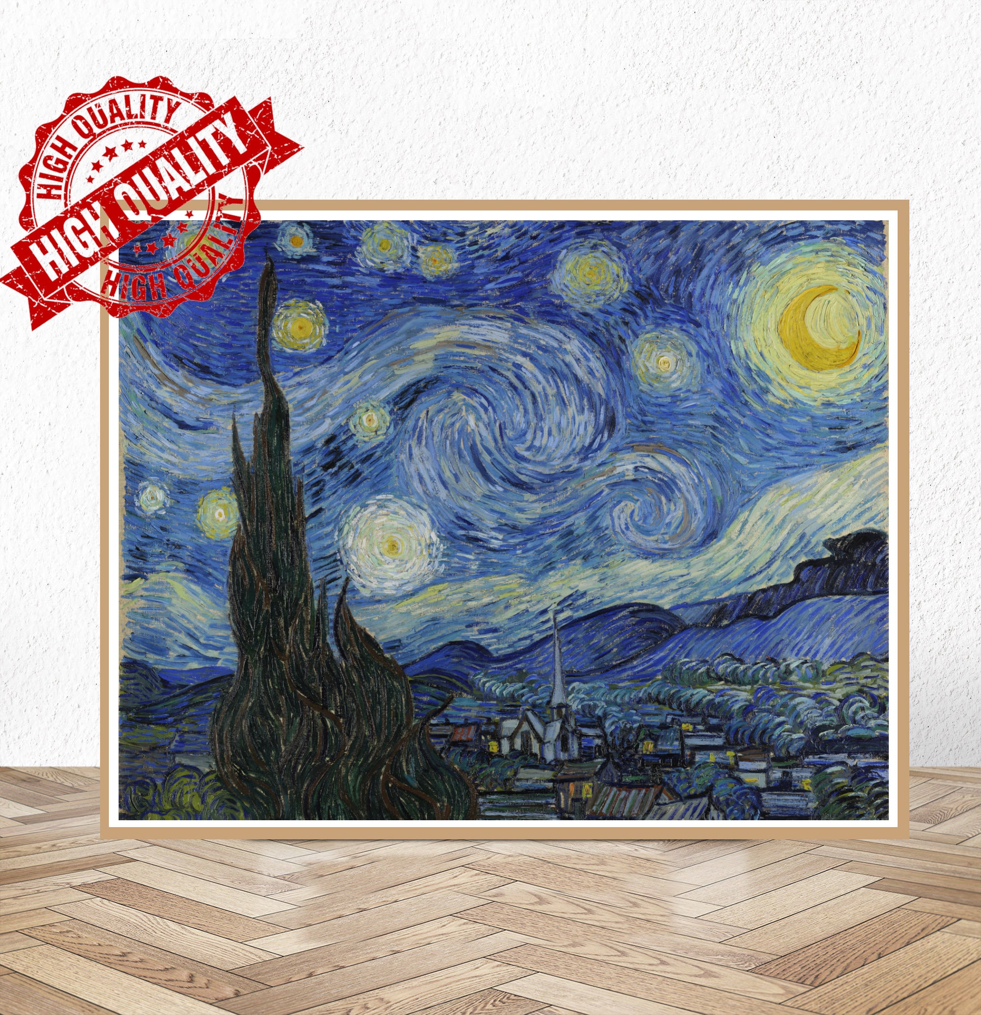 The Starry Night Vincent Van Gogh Museum Poster Canvas | Etsy