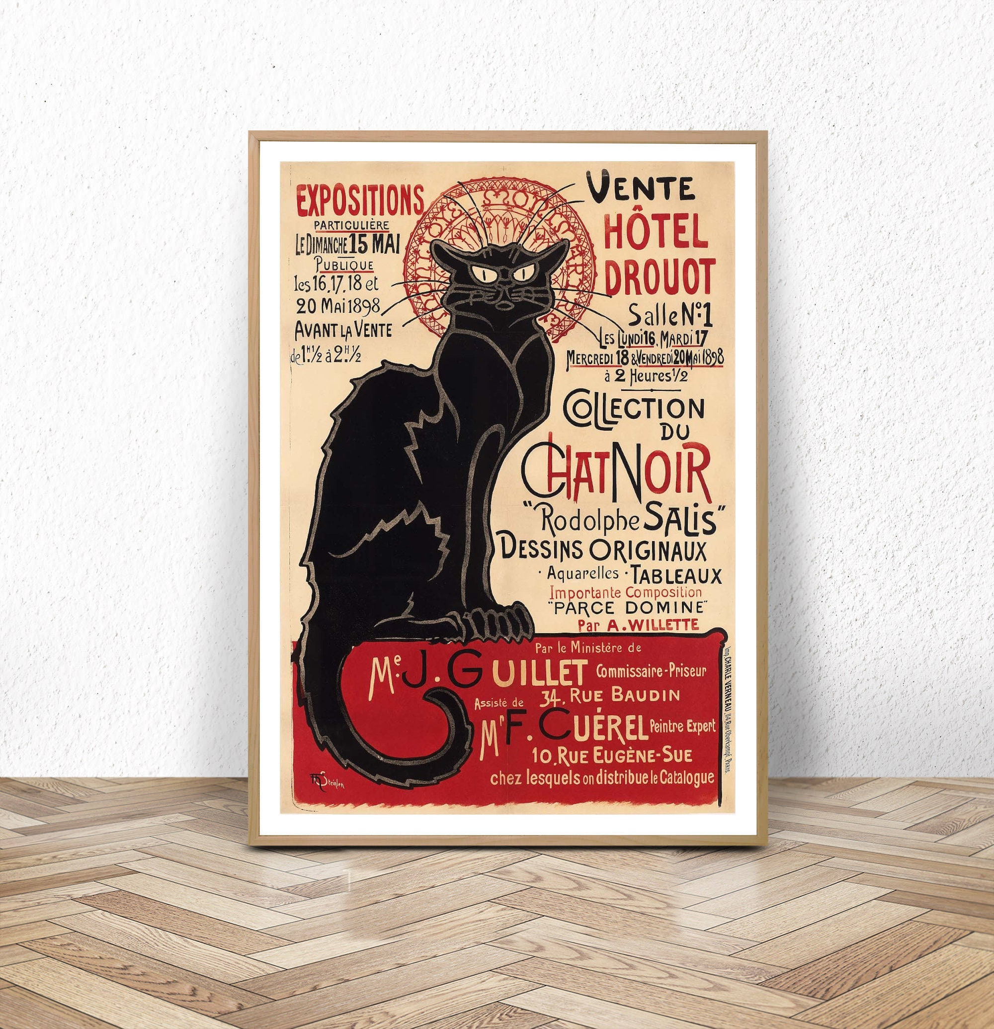 Le Chat Noir Vintage Advertisement Poster Retro Wall Art - Etsy