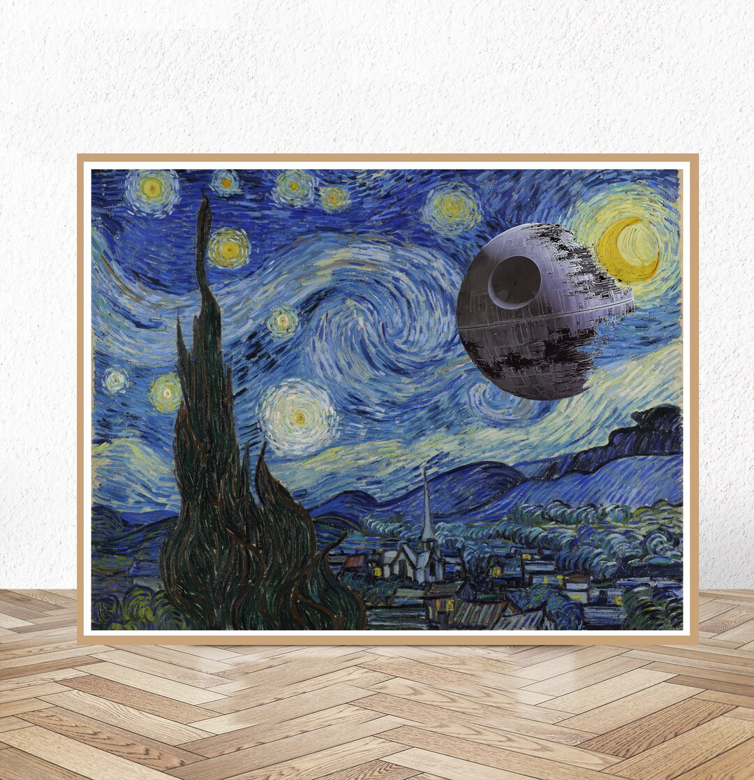 Star Wars, Death Star, Starry Night, Alternative Poster, Fine Art Print ...