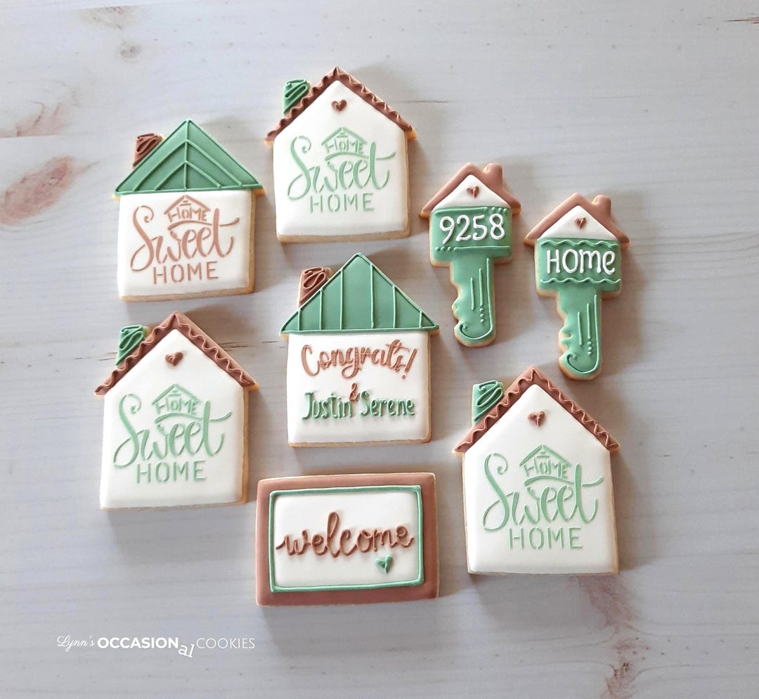 Real Estate Sugar Cookies: New Home Gift Set - Personalized ...