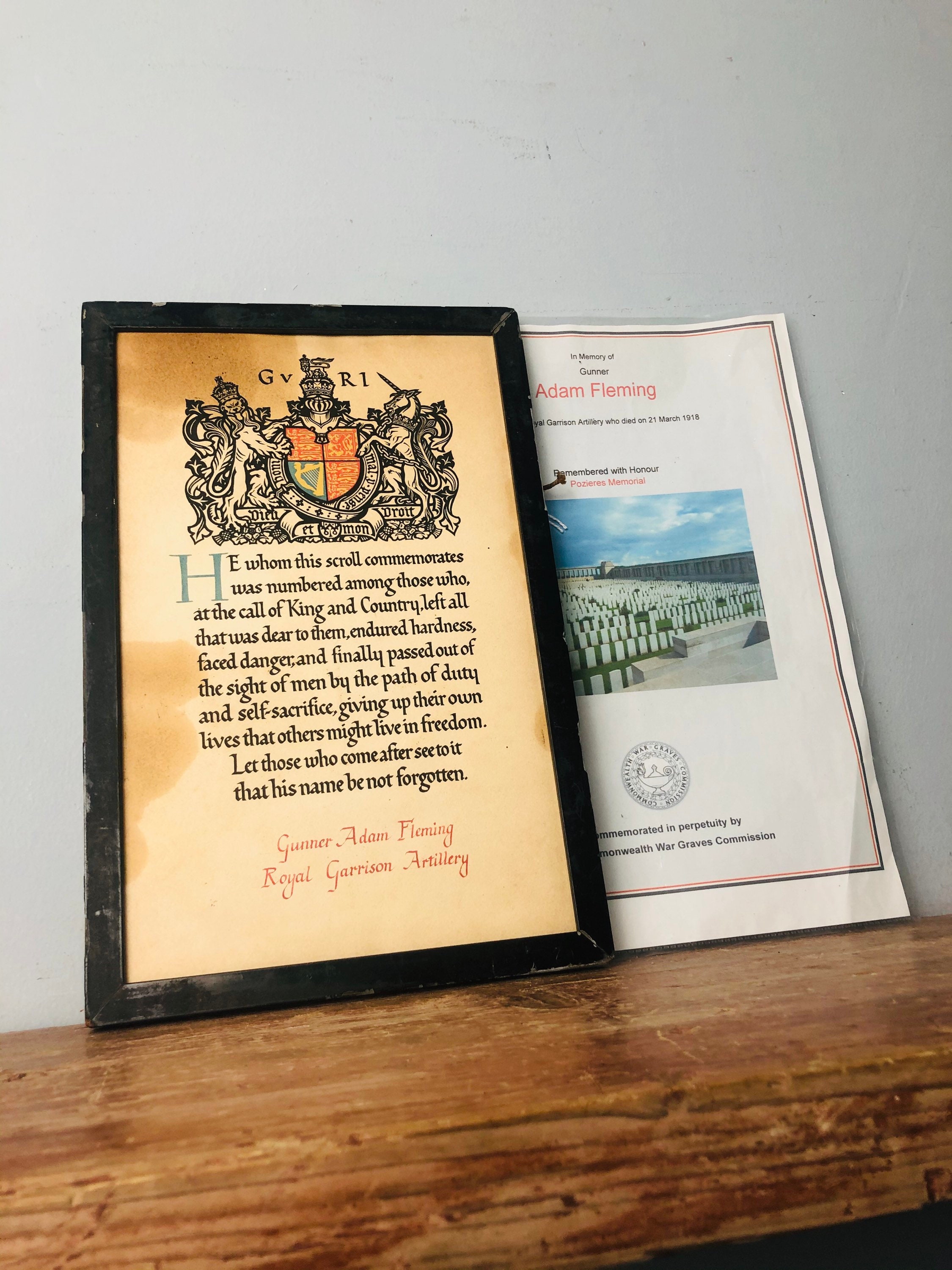 Antique WW1 Death Certificate Royal Garrison Artillery Gunner - Etsy ...