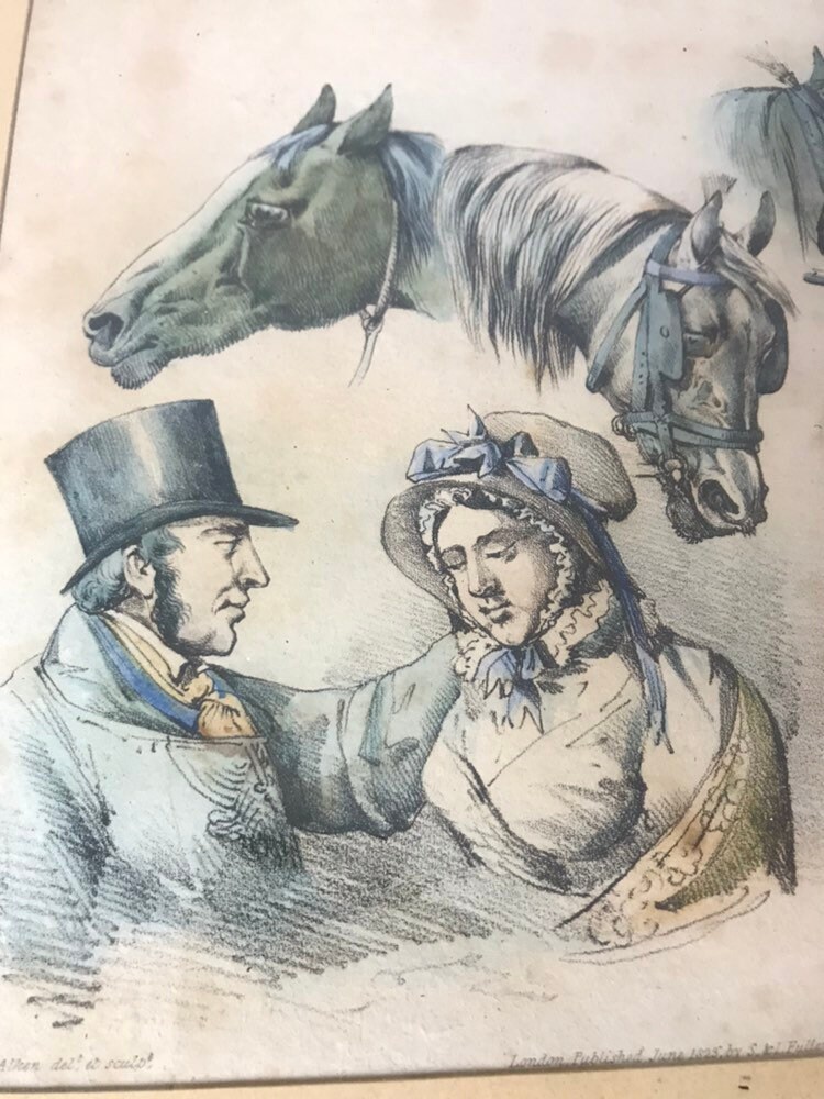 Antique Rare Henry Alken Senior Engravings Set of 8 - 1823 Hunting S ...