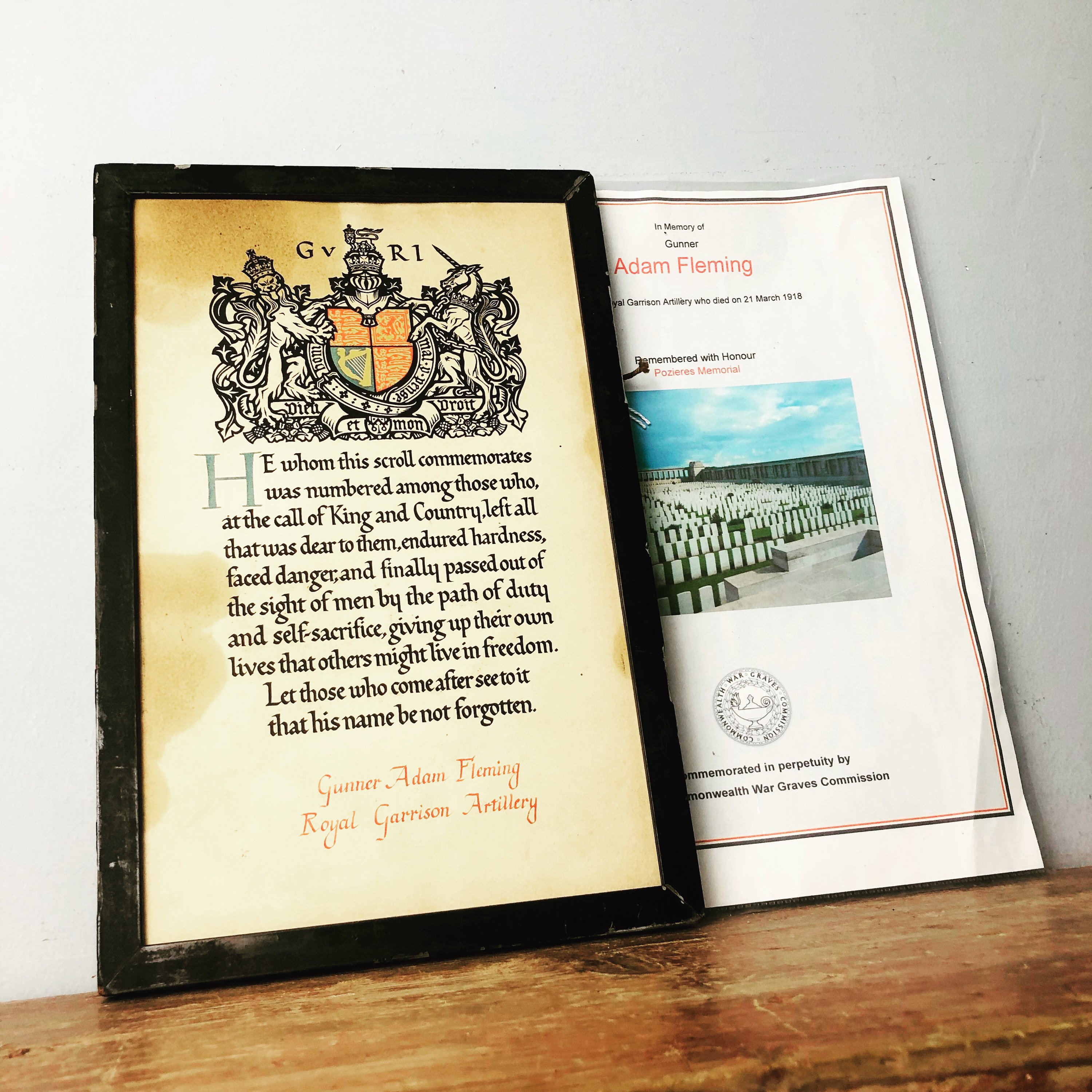 Antique WW1 Death Certificate Royal Garrison Artillery Gunner - Etsy ...