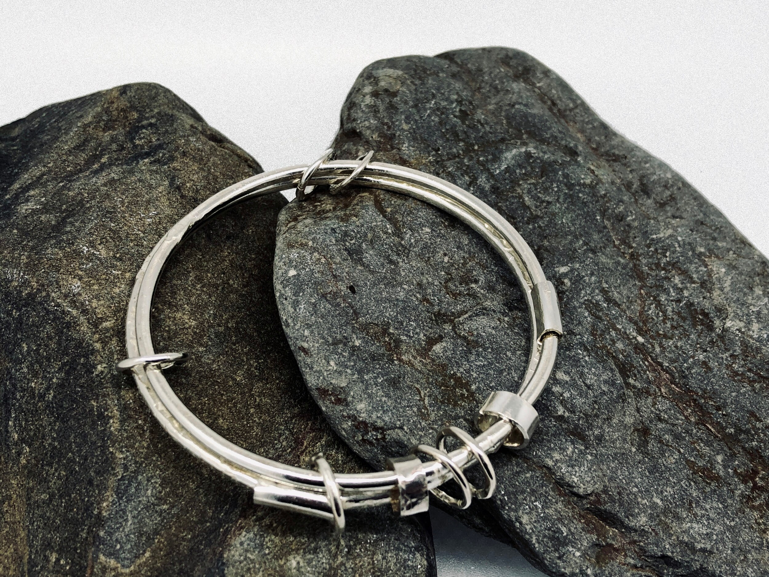 Double Sterling Silver Bangle/handmade Bangle/solid Sterling - Etsy UK