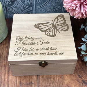 Butterfly Gift Box Personalised Wooden Memory Box Memories Hobby ...