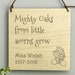 Wooden Engraved Plaque Mighty Oaks From Acorns Christening New Baby ...