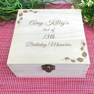 Birthday Memory Box Memories Personalised Gift 18th 21st 30 40 50 Time ...