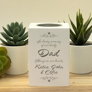 In Loving Memory of Dad Candle Holder Memorial Loss Remembrance ...
