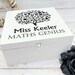 Maths Teacher Gift Personalised Wooden Box Math Genius Trinkets ...