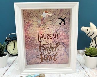 Personalised Big Adventure Fund, Travel Gift, Adventure Fund Frame ...
