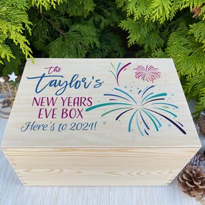Fireworks New Years Eve Hamper Box Family Personalised Gift - Etsy