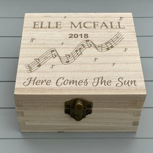 Music Notes Design Music Sheet CD Storage Box Memorabilia Festivals ...