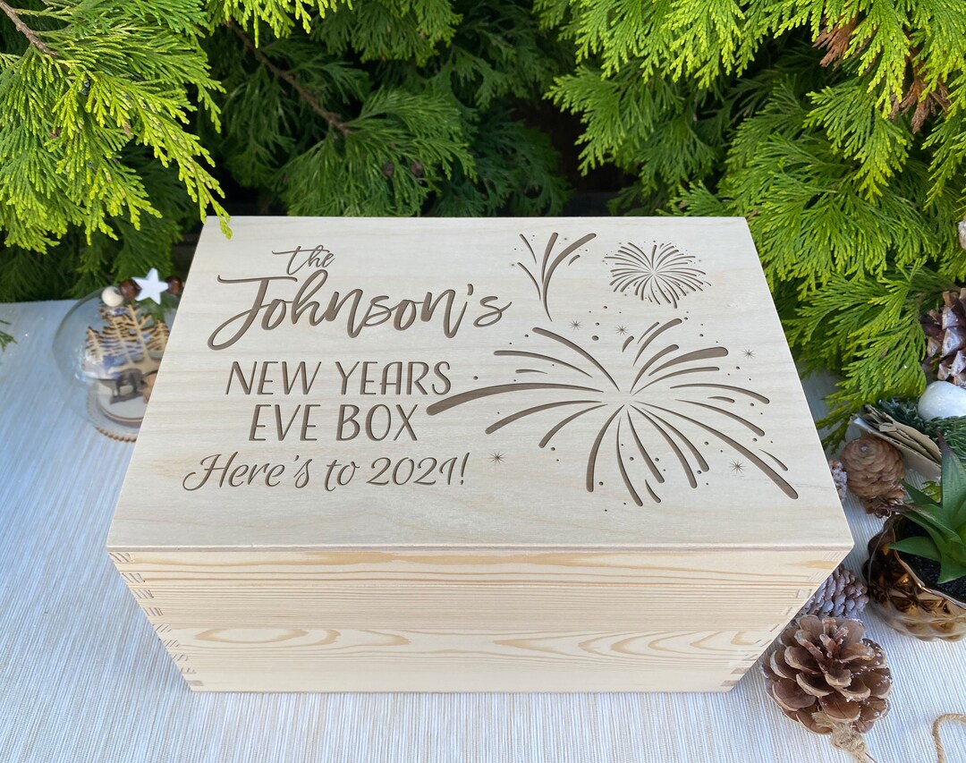 Fireworks New Years Eve Hamper Box Family Personalised Gift - Etsy