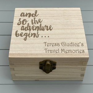 And so the Adventure Begins Personalised Memory Box Travel - Etsy