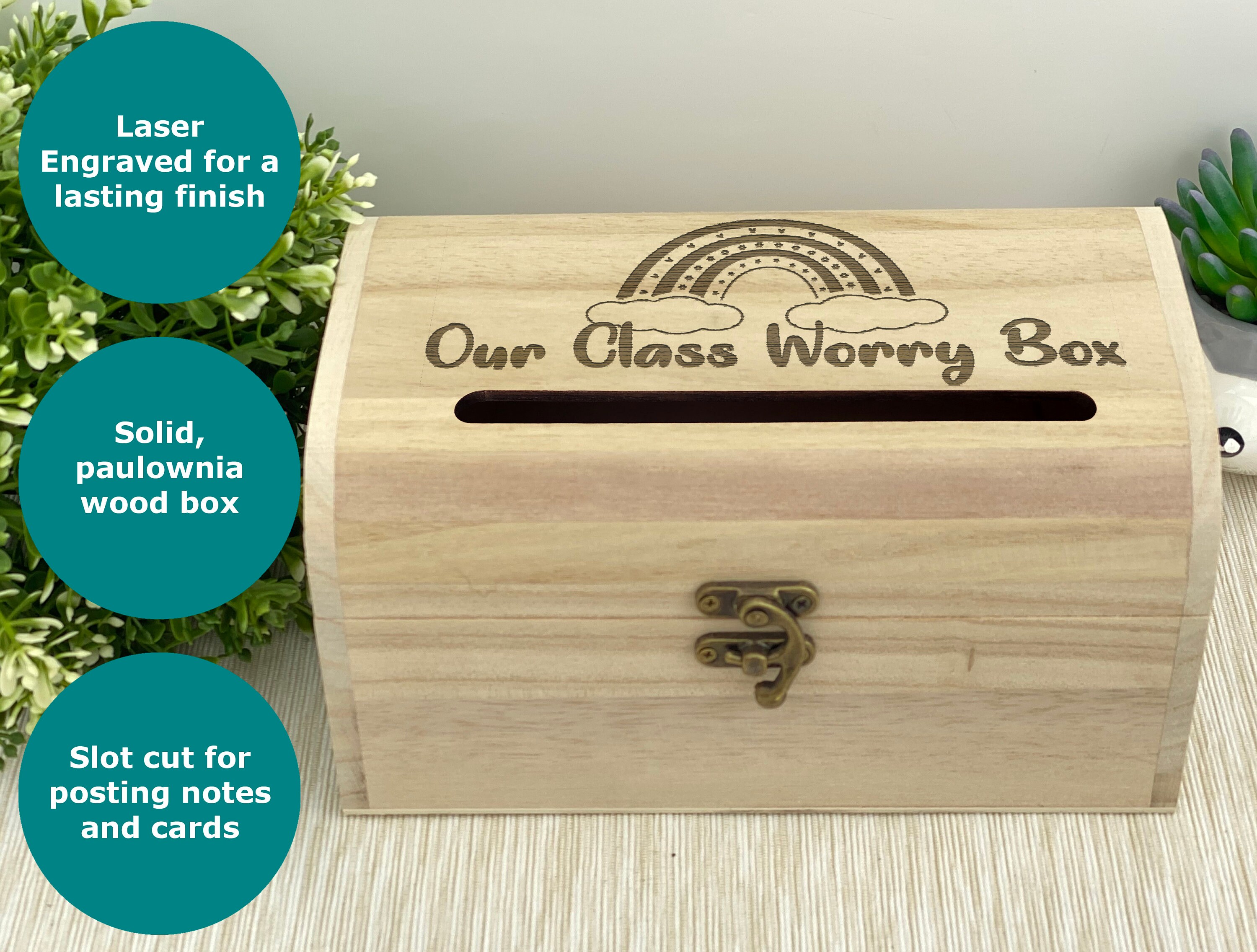 Worry Box Rainbow Heart Primary School Dropbox Personalised - Etsy UK