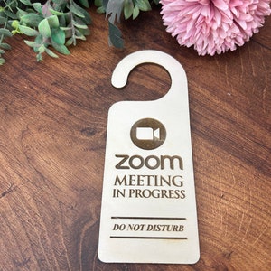 Zoom Meeting in Progress Do Not Disturb Enter Door Hanger Work Home ...