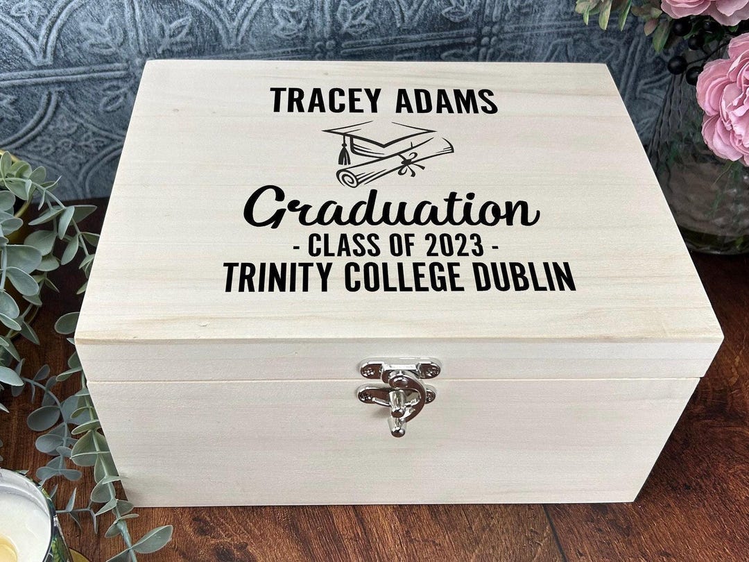 Graduation University Personalised Memory Box - Mementos Trinkets ...