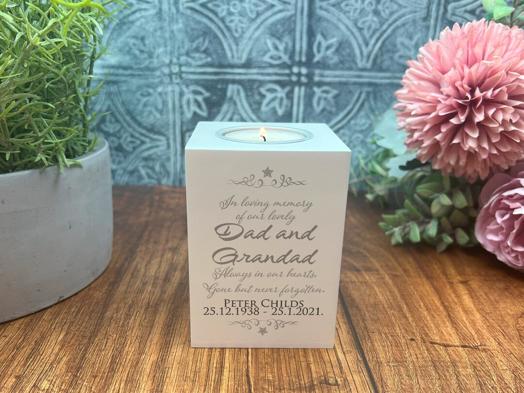 In Loving Memory of Dad Candle Holder Memorial Loss Remembrance ...