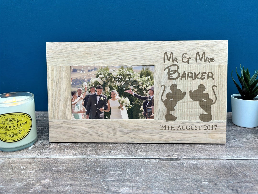 Mickey Minnie Mouse Disney Wedding Anniversary Photo Frame 6'x4 ...
