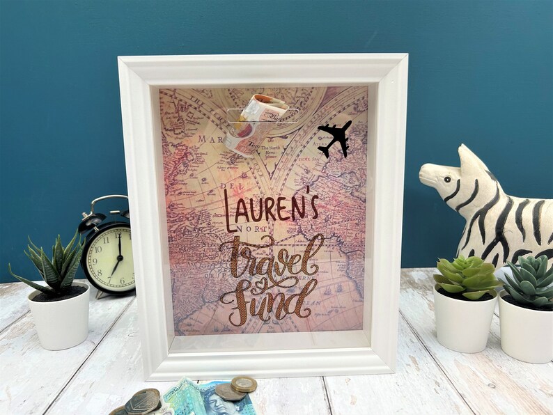 Travel Fund Adventure Money Box Travelling Gift Personalised - Etsy