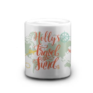 Travel Fund Mountains Money Box Adventure Gift Personalised Gap Year ...