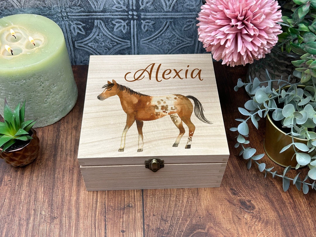 Horse Box Rosette Storage Memory Box - Riding Stables - Personalised ...