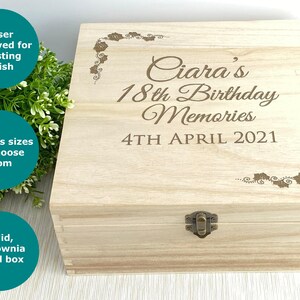 Birthday Memory Box Memories Personalised Gift 18th 21st 30 40 50 Time ...