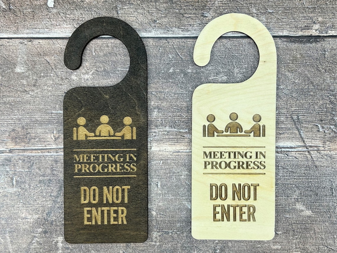 Meeting in Progress Do Not Disturb Enter Door Hanger Work Home - Etsy