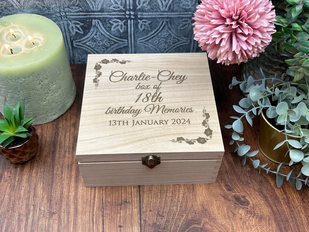 Birthday Memory Box Memories Personalised Gift 18th 21st 30 40 50 Time ...