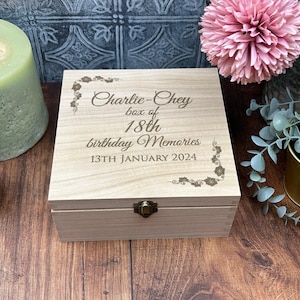 Birthday Memory Box Memories Personalised Gift 18th 21st 30 40 50 Time ...