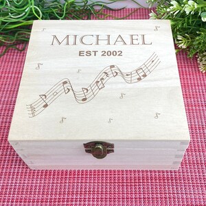 Music Notes Design Music Sheet CD Storage Box Memorabilia Festivals ...