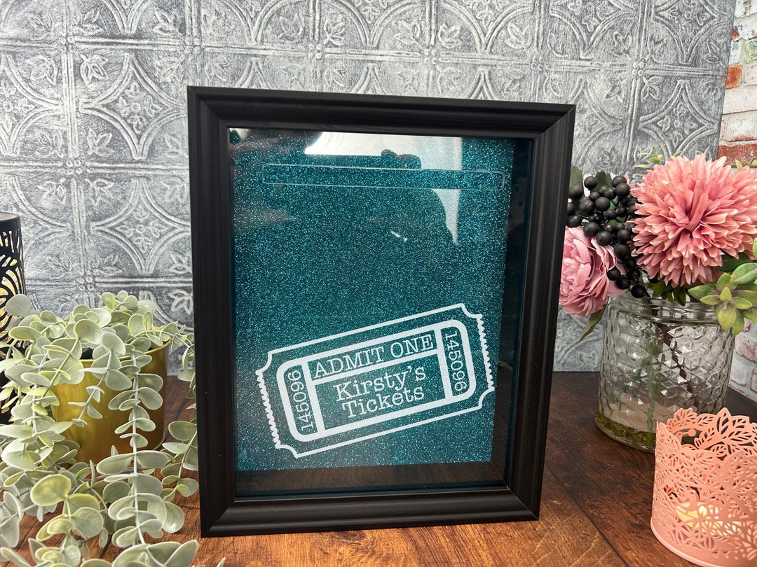 Ticket Box Keepsake Personalised Frame Memory Box Gift Concerts ...