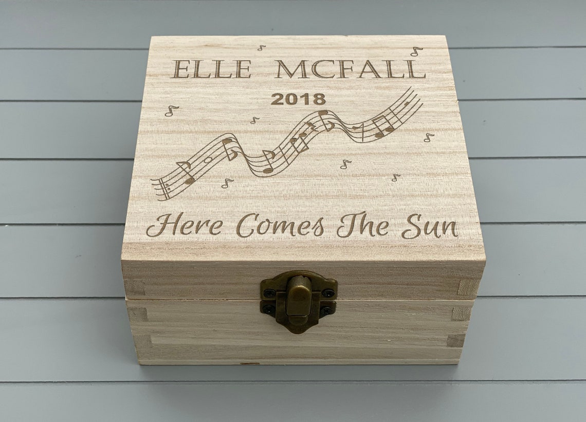 Music Notes Design Music Sheet CD Storage Box Memorabilia - Etsy