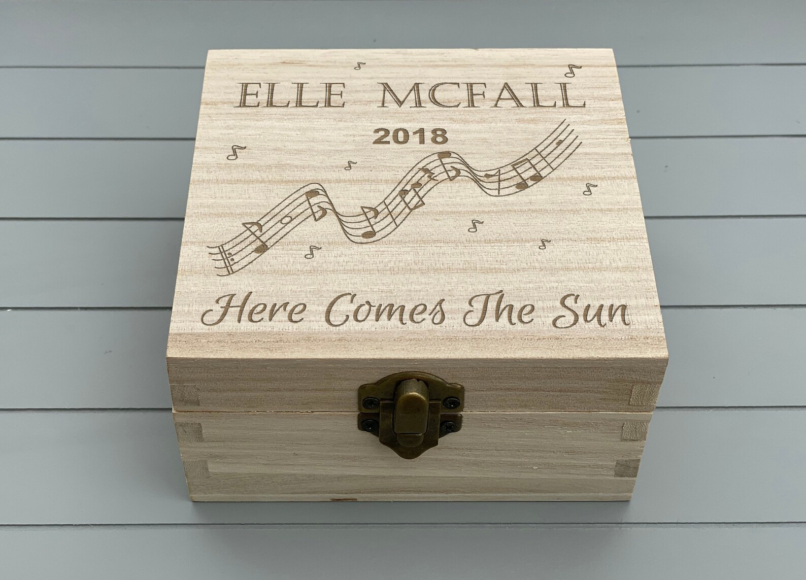 Music Notes Design Music Sheet CD Storage Box Memorabilia - Etsy