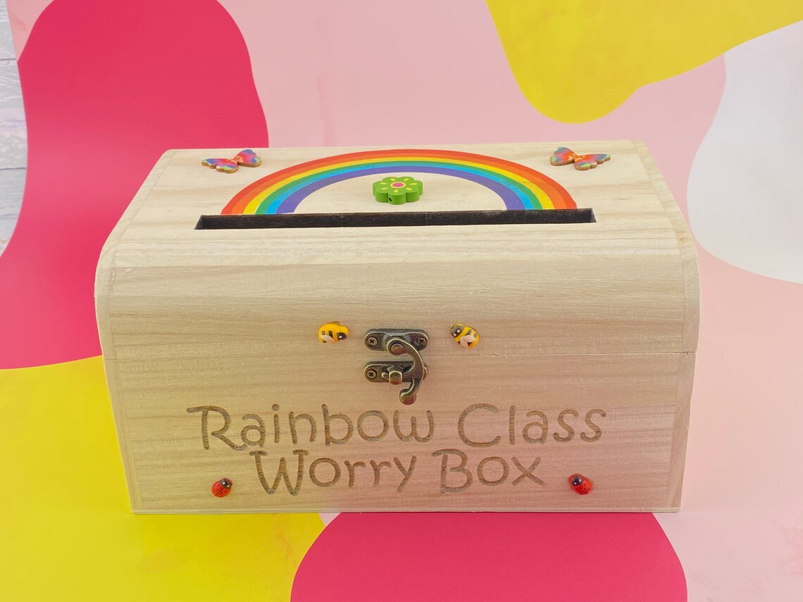 Worry Box Primary School Drop Box Rainbow Personalised Pupils - Etsy UK