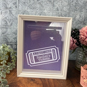 Ticket Box Keepsake Personalised Frame Memory Box Gift Concerts ...