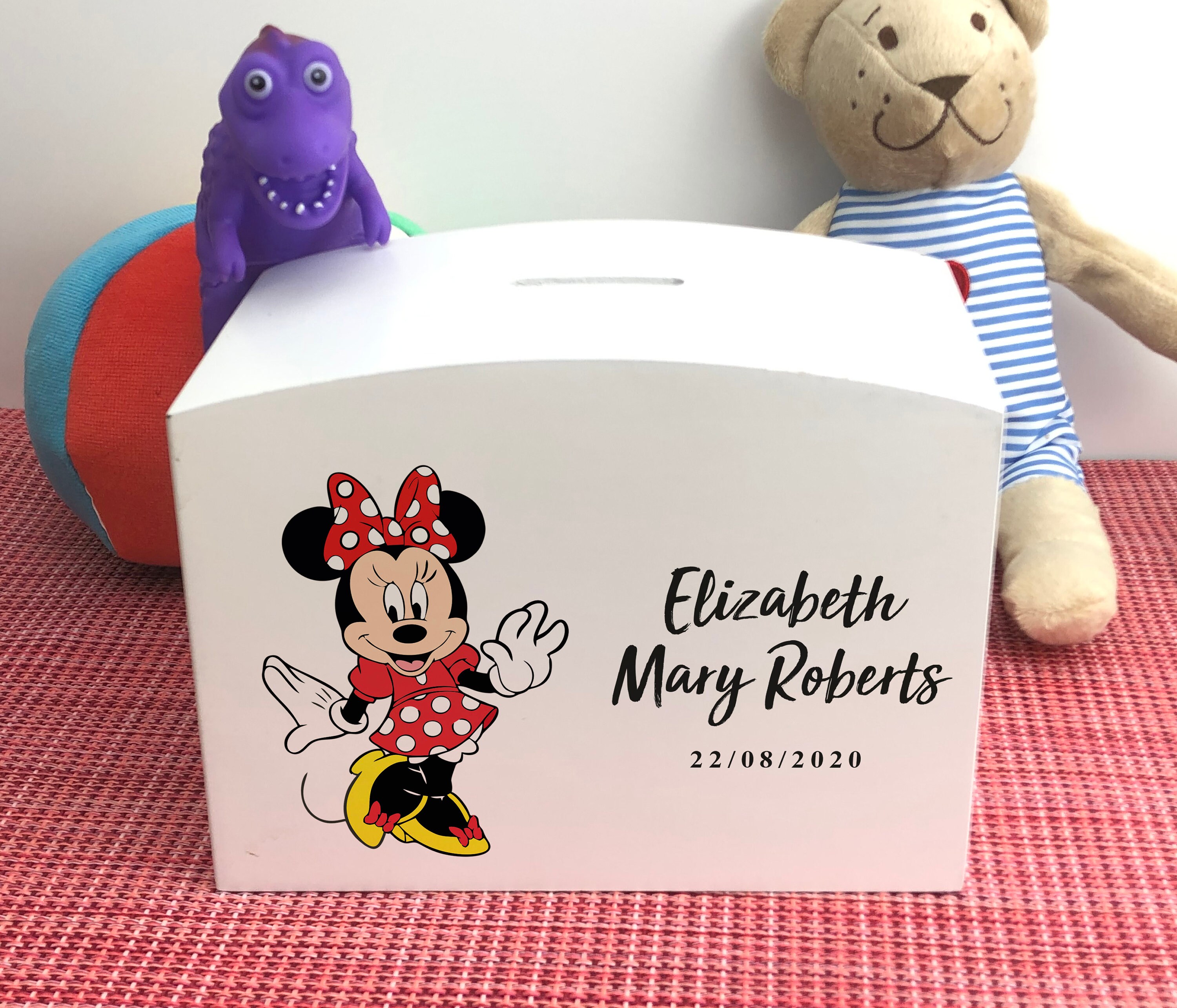 Minnie Mouse Money Box Personalised New Baby Saving Gift | Etsy