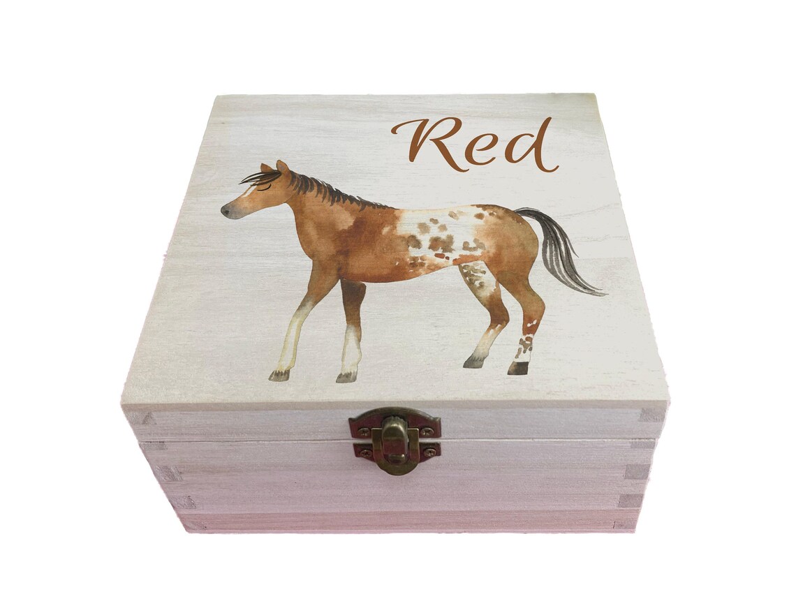 Horse Box Rosette Storage Memory Box - Riding Stables - Personalised ...