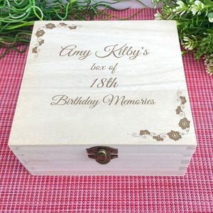 Birthday Memory Box Memories Personalised Gift 18th 21st 30 40 50 Time ...