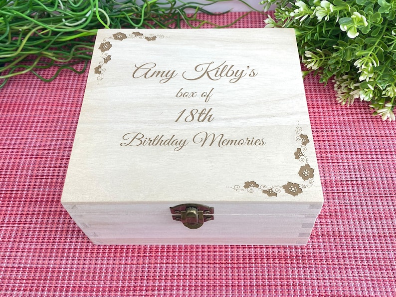 Birthday Memory Box Memories Personalised Gift 18th 21st 30 40 50 Time ...