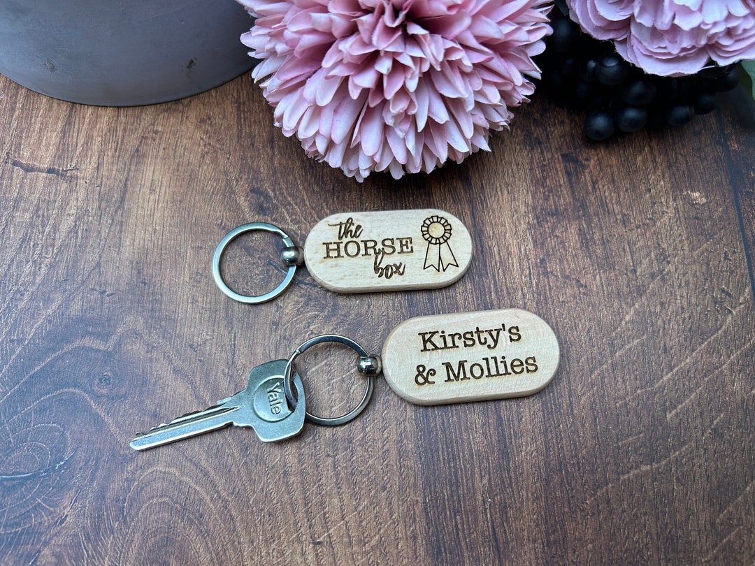 The Horse Box Stables Key Tack Room Personalised Horse Riding Rider ...