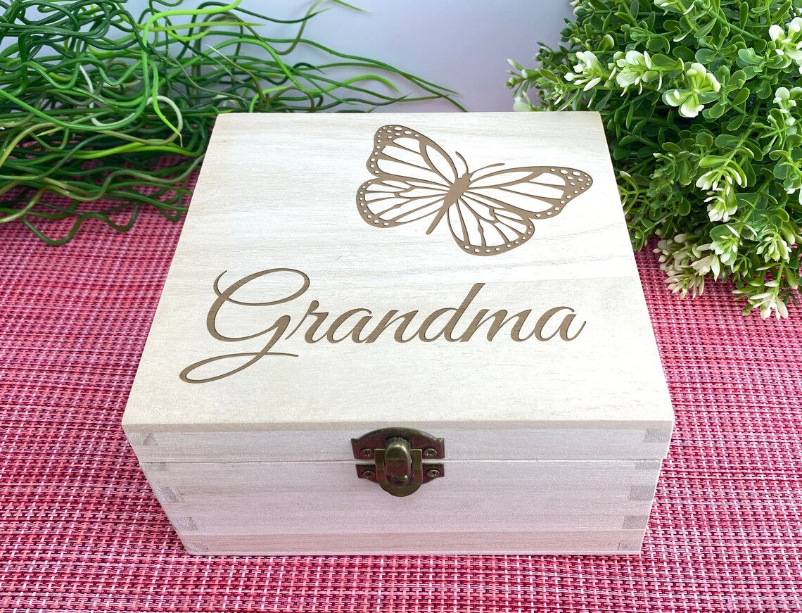 Butterfly Gift Box Personalised Wooden Memory Box Memories | Etsy