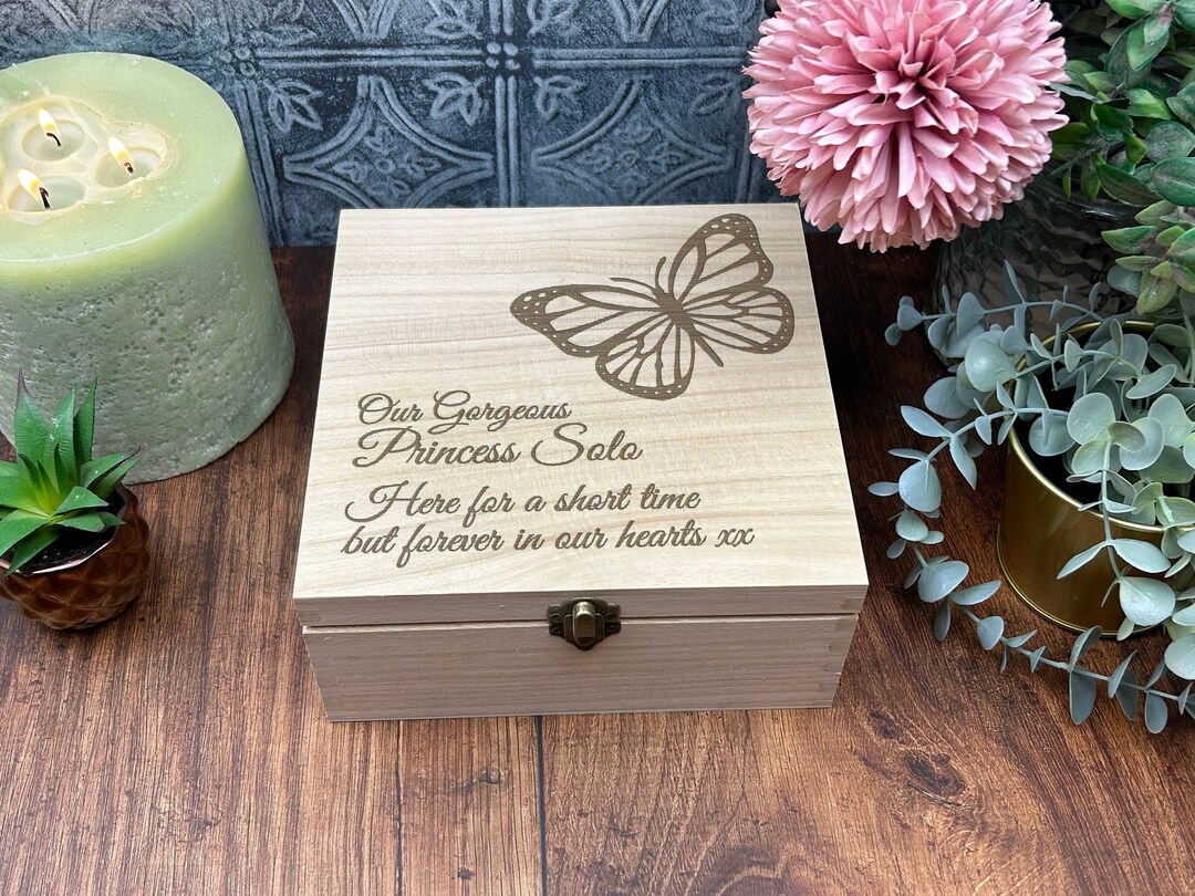 Butterfly Gift Box Personalised Wooden Memory Box Memories Hobby ...