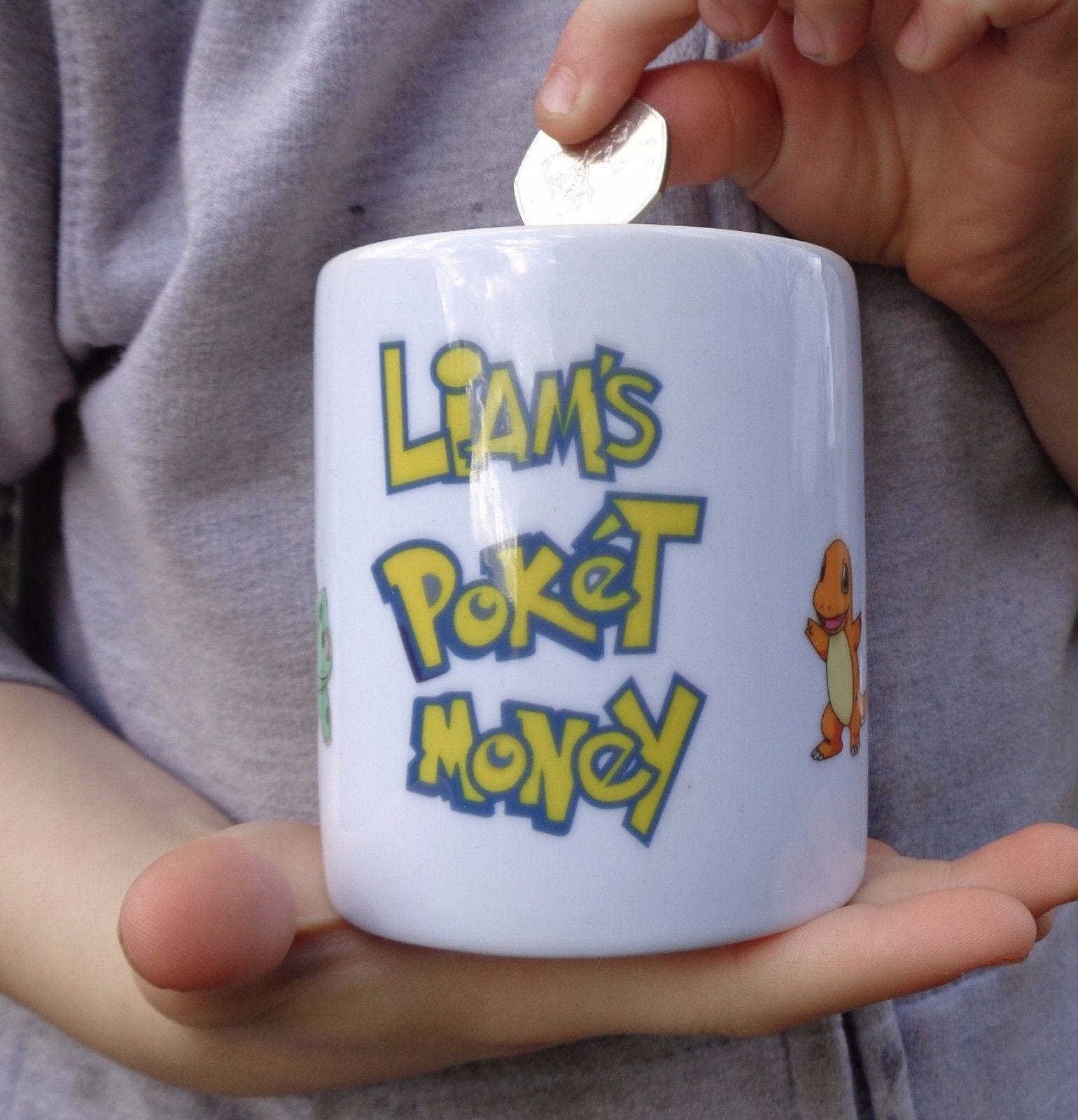 Personalised Pokemon Pocket Money Ceramic Money Box Any - Etsy