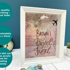 Travel Fund Adventure Money Box Travelling Gift Personalised Savings - Etsy