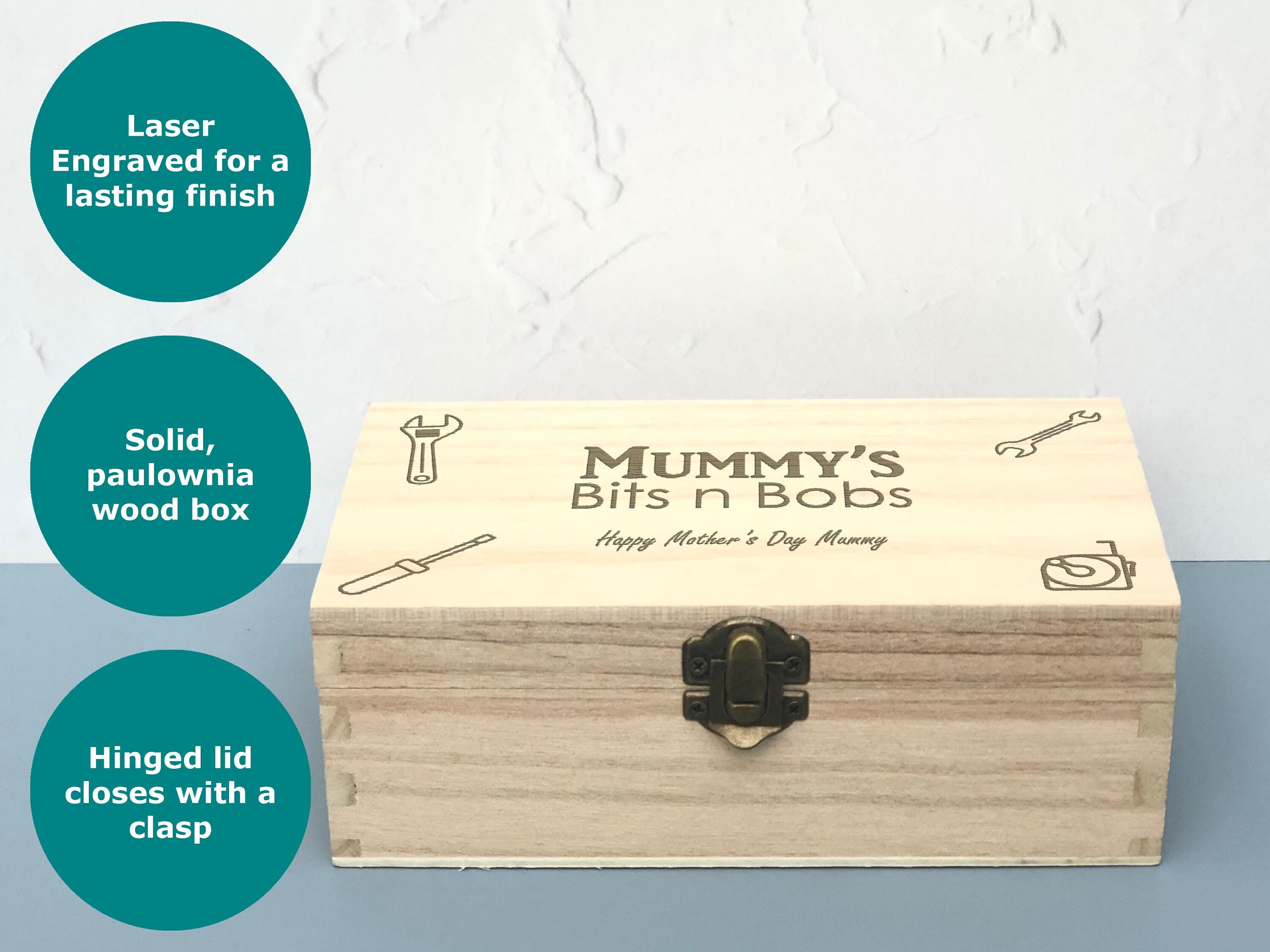 Mums Bits N Bobs Mother's Day Tool Box Gift Personalised Mummy Trinkets ...
