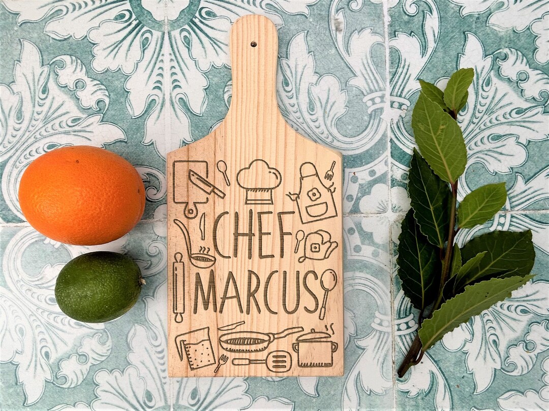 Children's Cooking Doodles Chopping Board Personalised Gift Young Cook ...