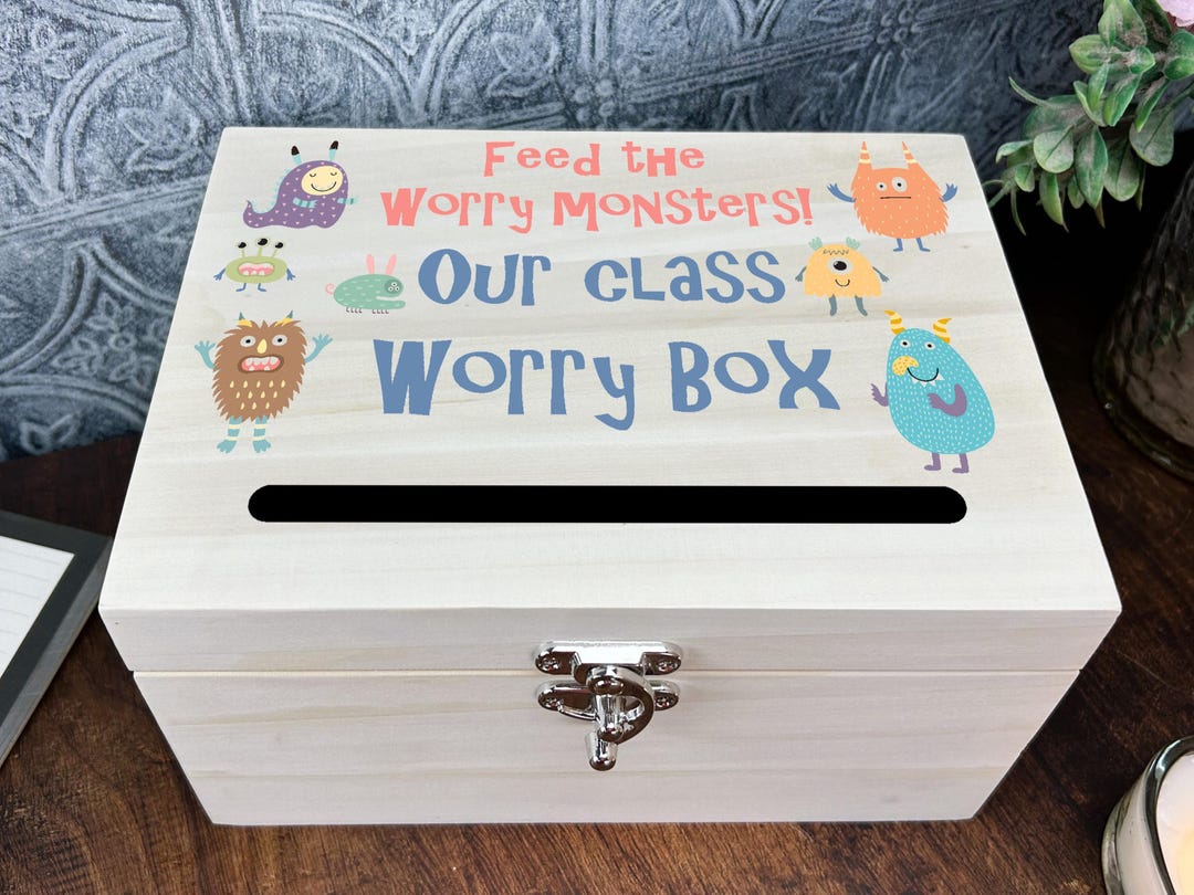 Colourful Monsters Worry Box - Primary School Dropbox - Personalised ...