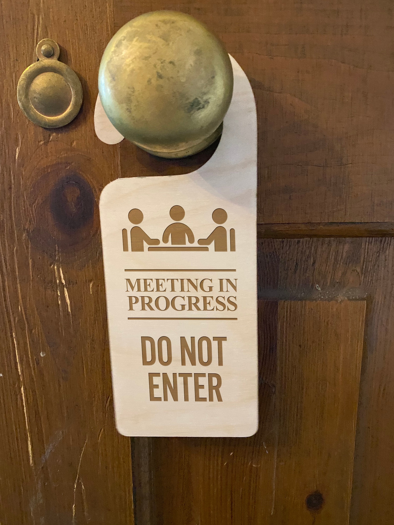 Meeting in Progress Do Not Disturb Enter Door Hanger Work Home - Etsy