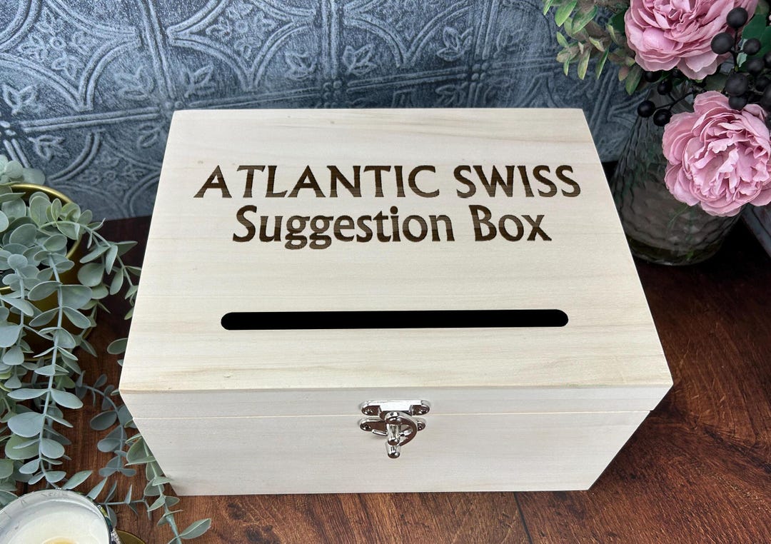Personalised Wooden Ballot & Suggestion Box Heritage Site Guest ...